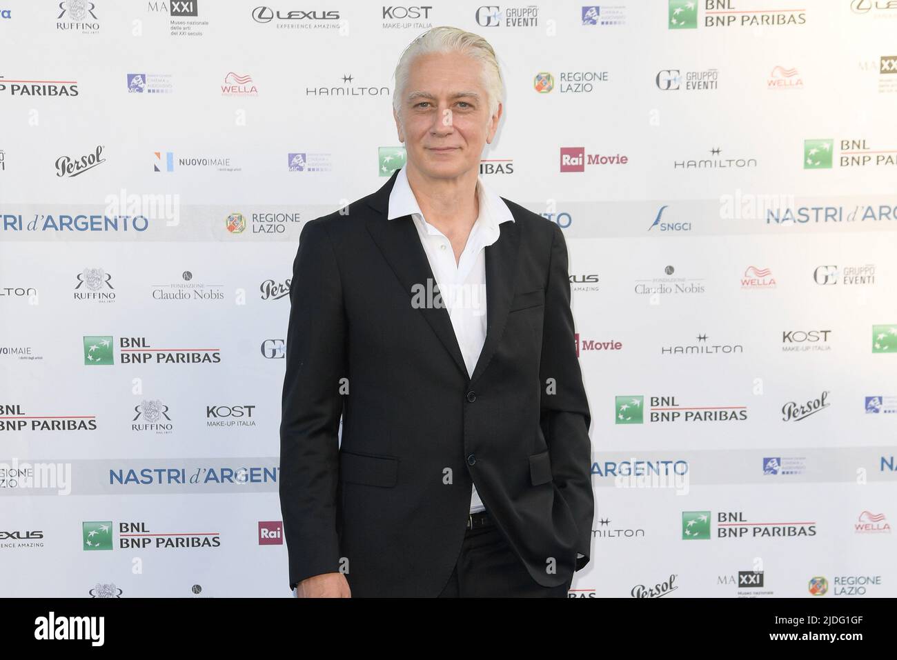 Tommaso Ragno attends the blu carpet of Nastri d'argento 2022 event at ...