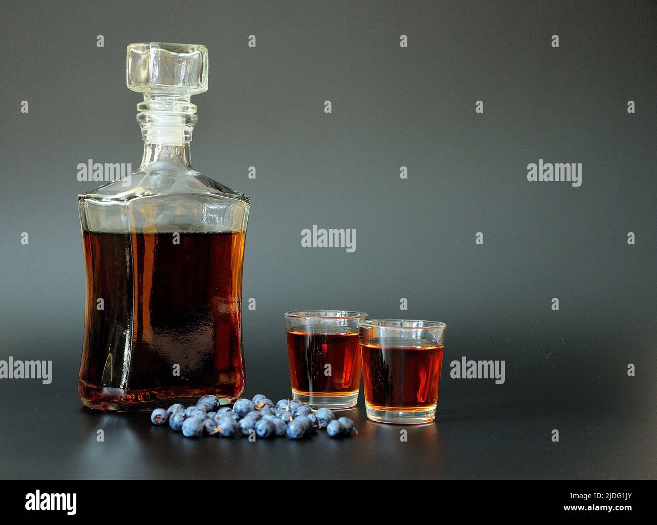 Blueberry liqueur, strong homemade alcohol and a scattering of ripe ...