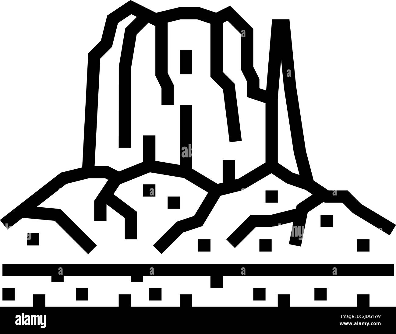 monument valley line icon vector illustration Stock Vector Image & Art ...