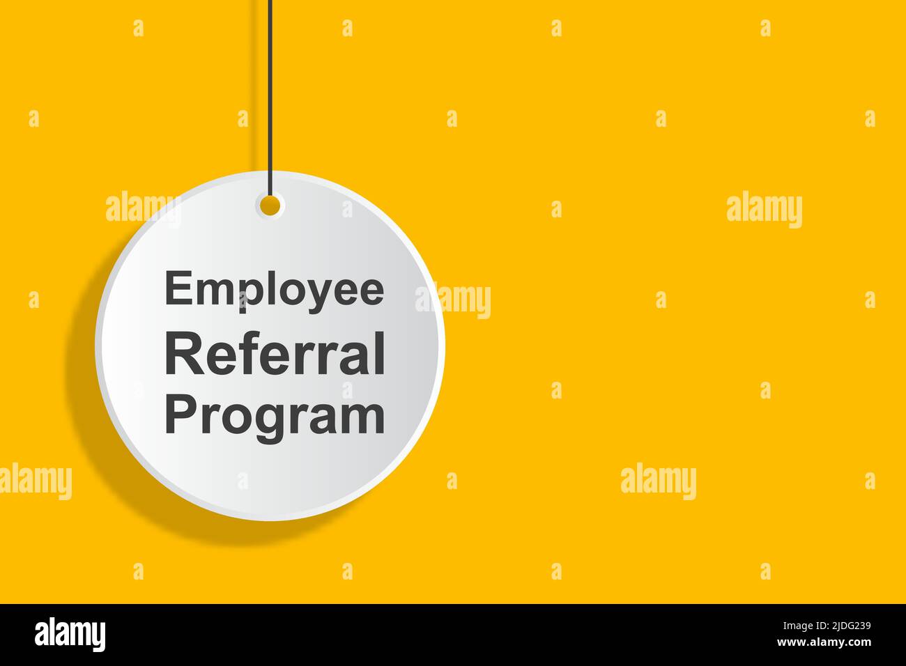 Employee referral program hanging sign vector human resource management ...
