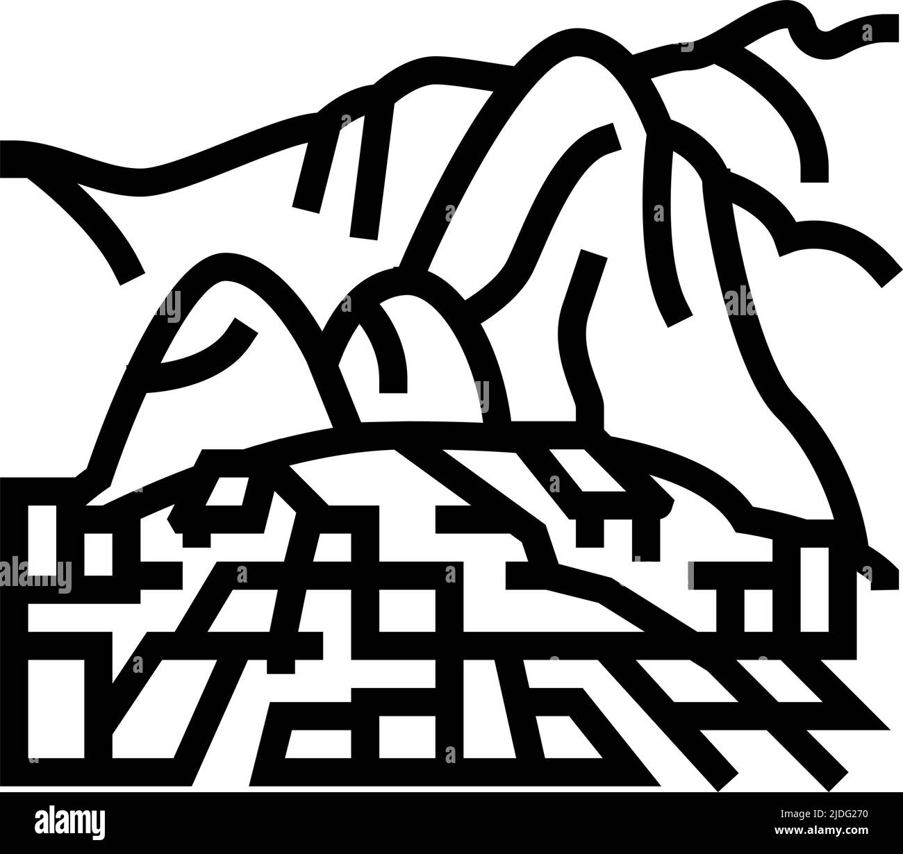 machu picchu line icon vector illustration Stock Vector Image & Art - Alamy