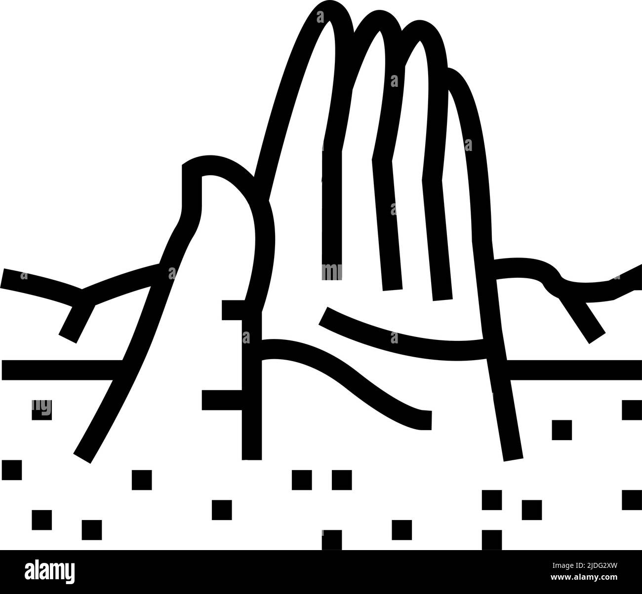 atacama desert line icon vector illustration Stock Vector Image & Art ...