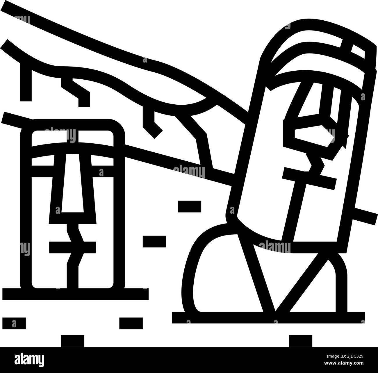 easter island line icon vector illustration Stock Vector Image & Art ...