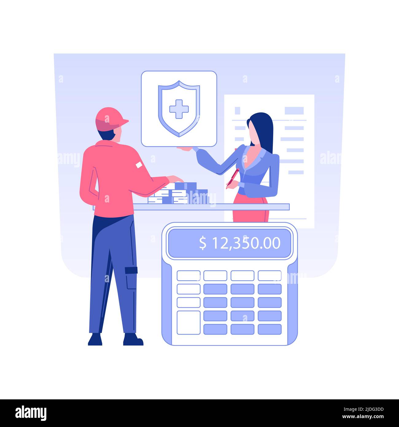 Workplace injury compensation isolated concept vector illustration ...