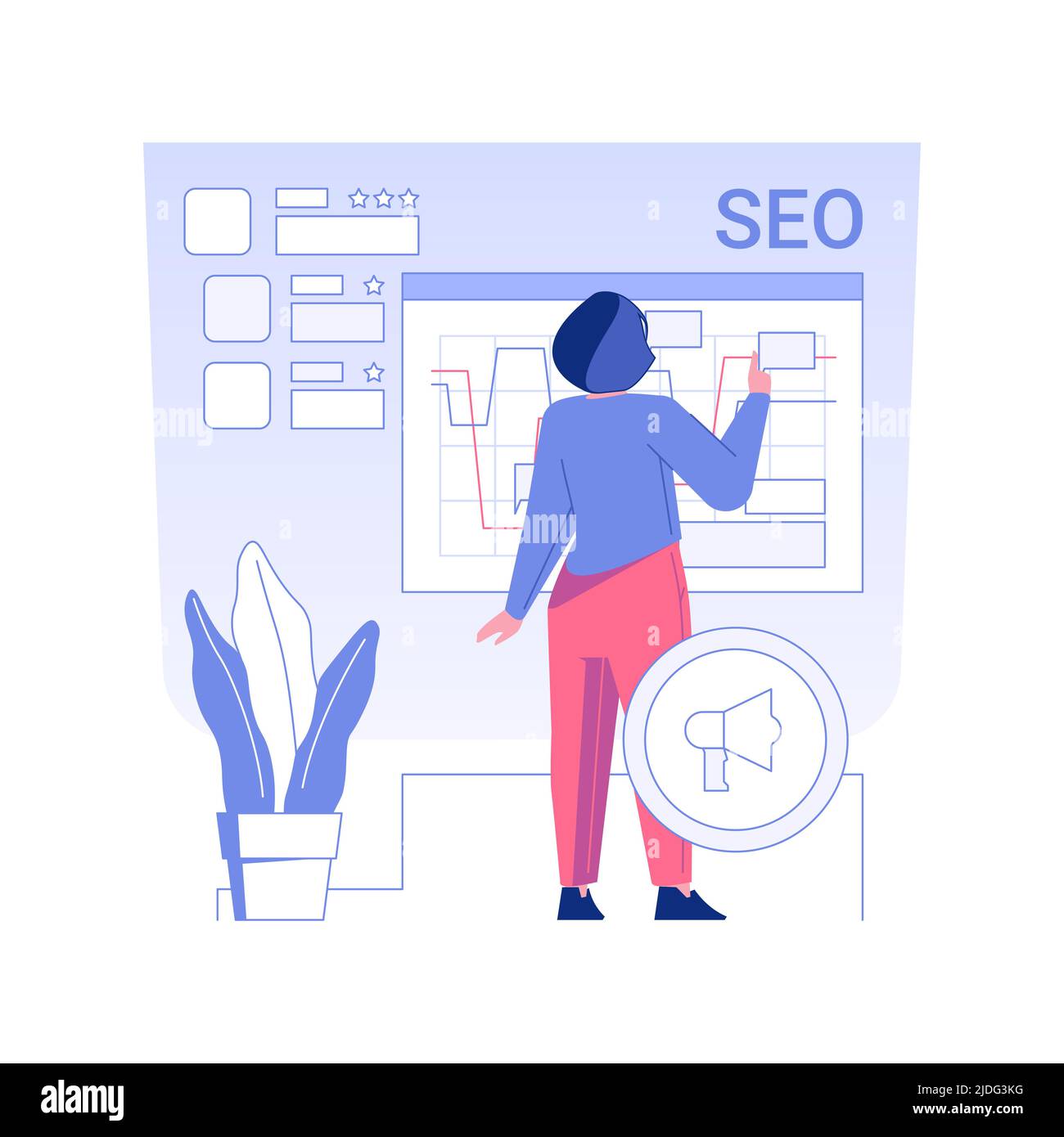 SEO specialist isolated concept vector illustration. Professional SEO ...