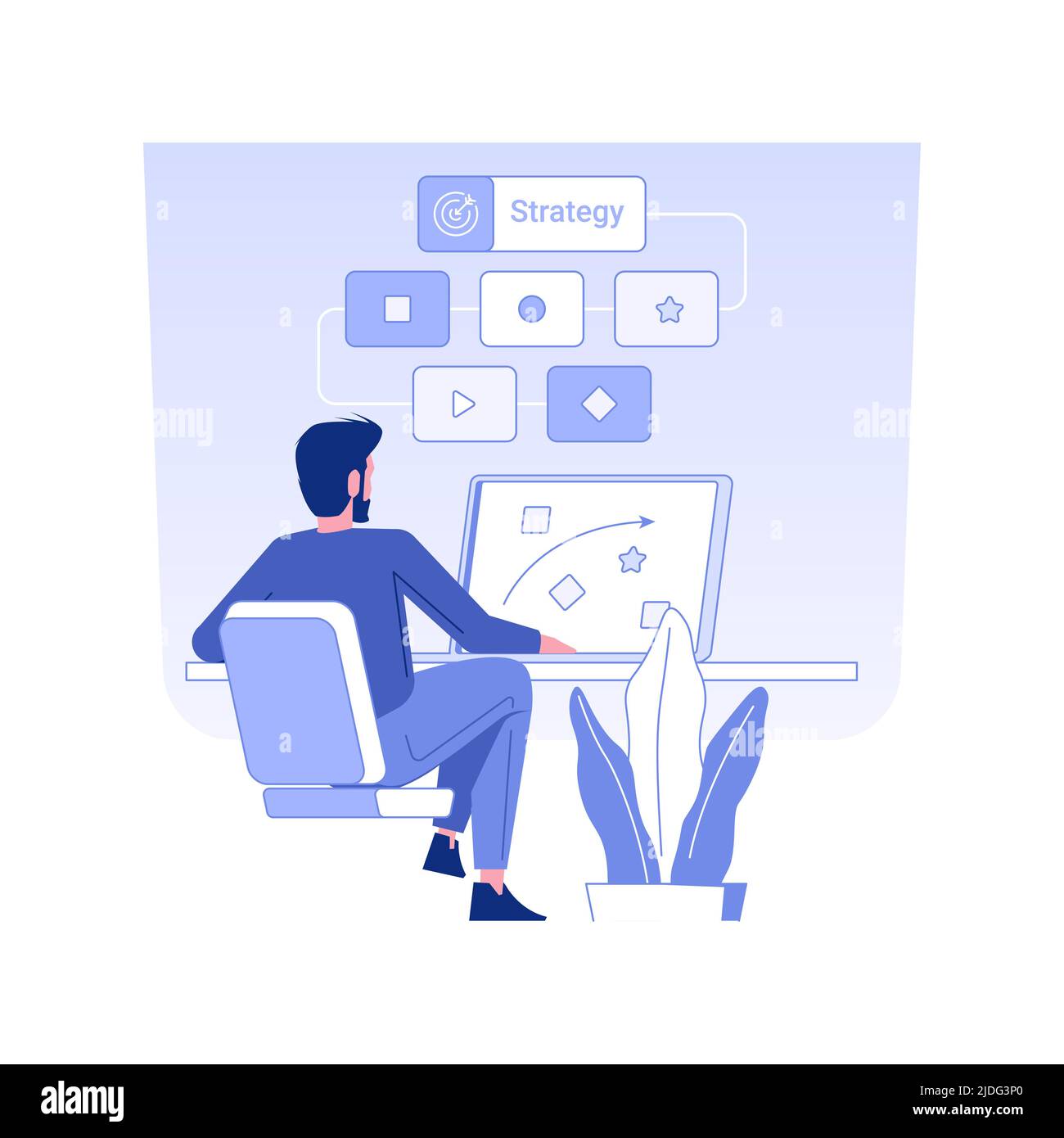 Content manager isolated concept vector illustration. Advertising ...