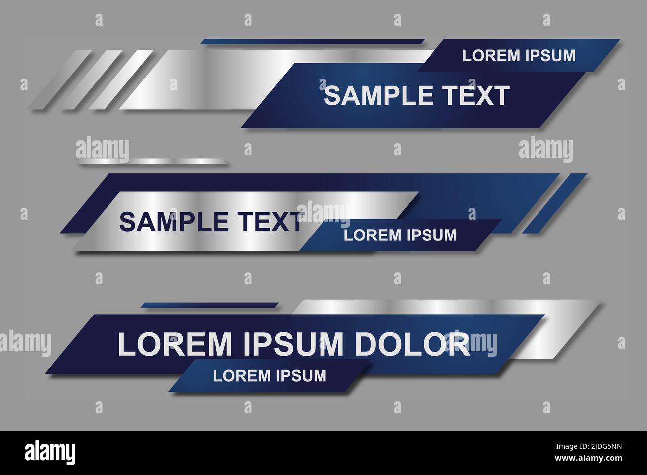 Modern geometric lower third banner template design. Colorful lower ...