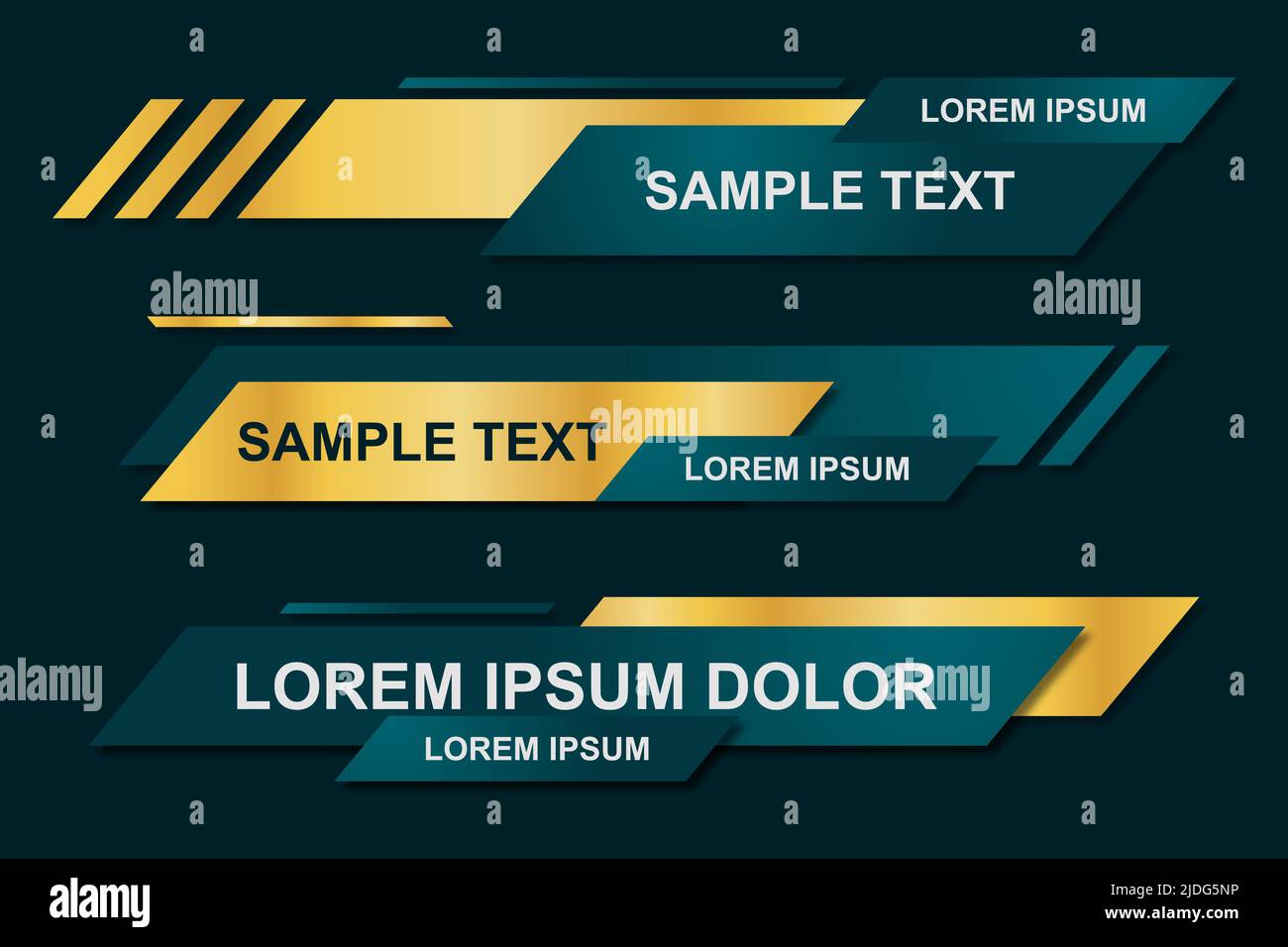 Modern geometric lower third banner template design. Colorful lower ...