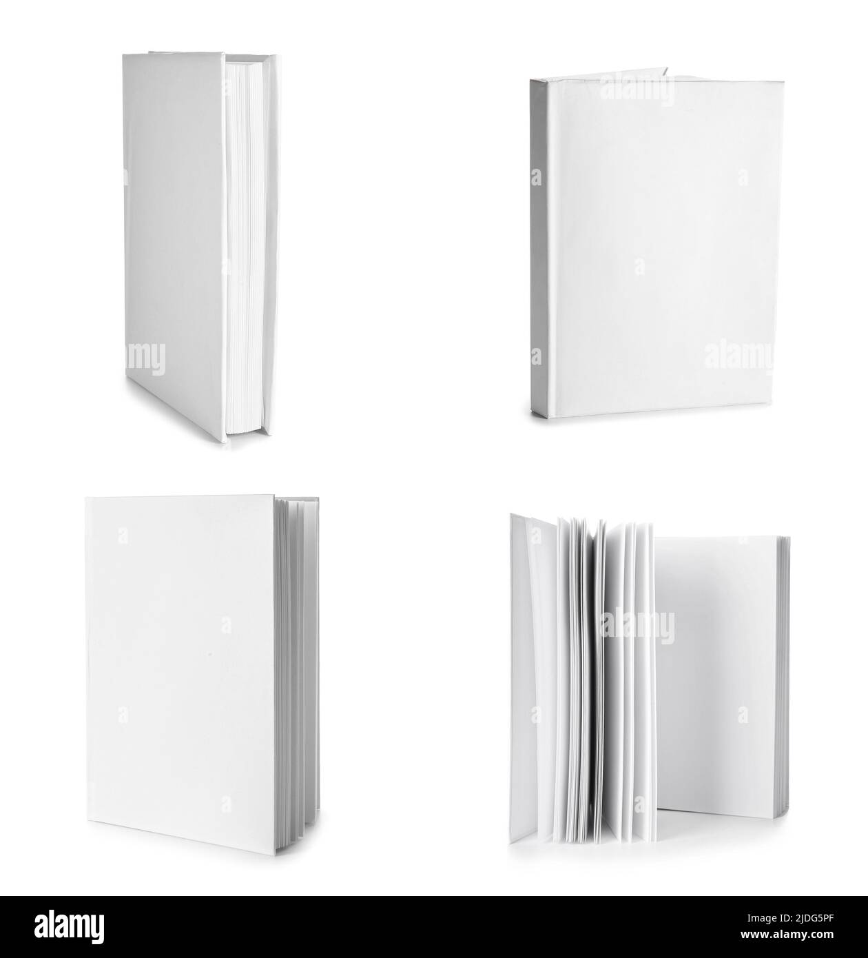 Blank books isolated on white Stock Photo - Alamy
