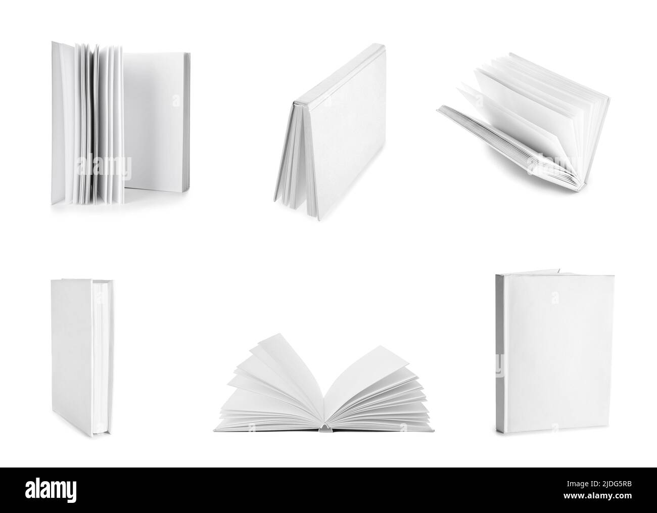 Blank books isolated on white Stock Photo - Alamy