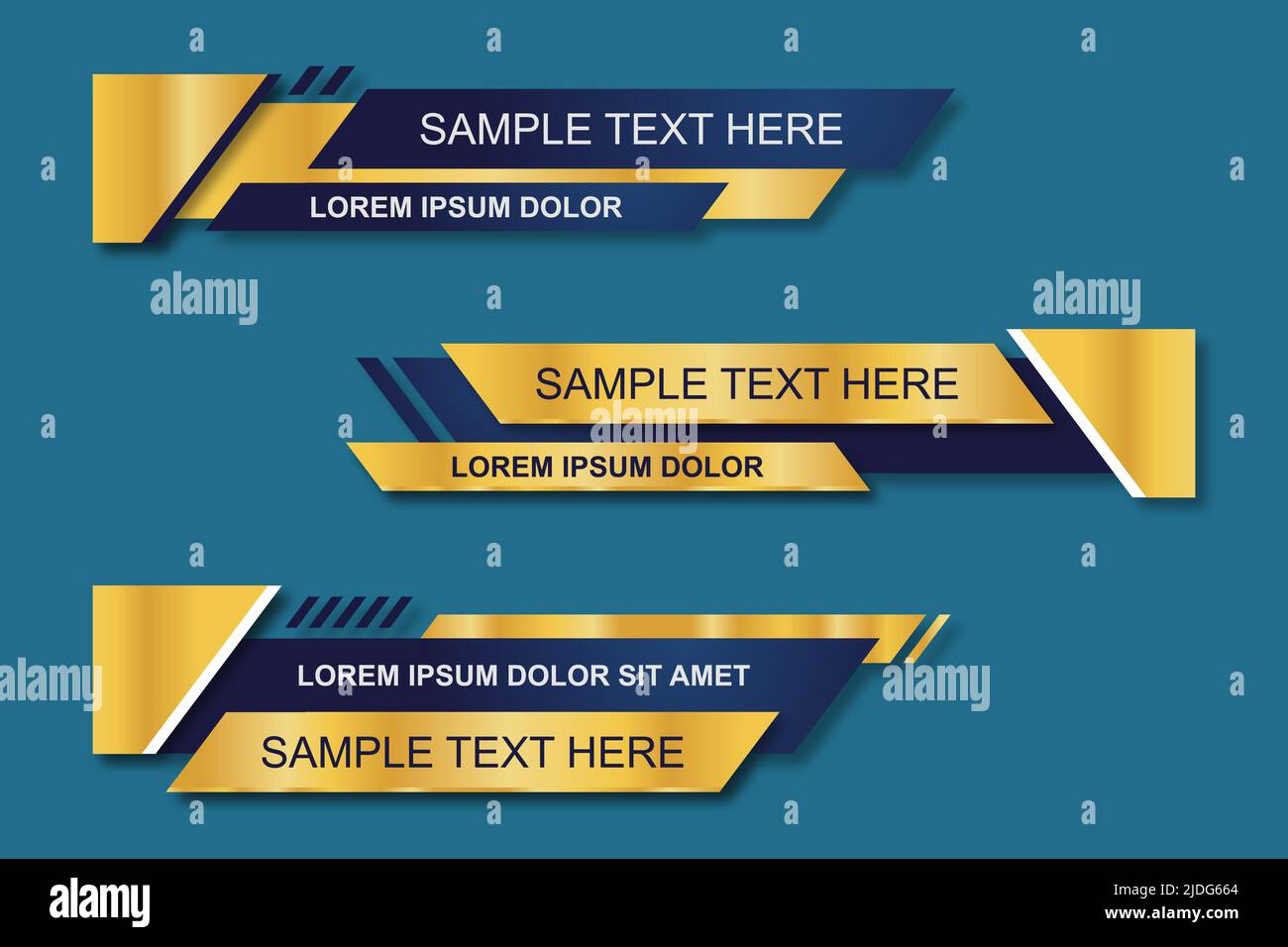 Modern geometric lower third banner template design. Colorful lower ...