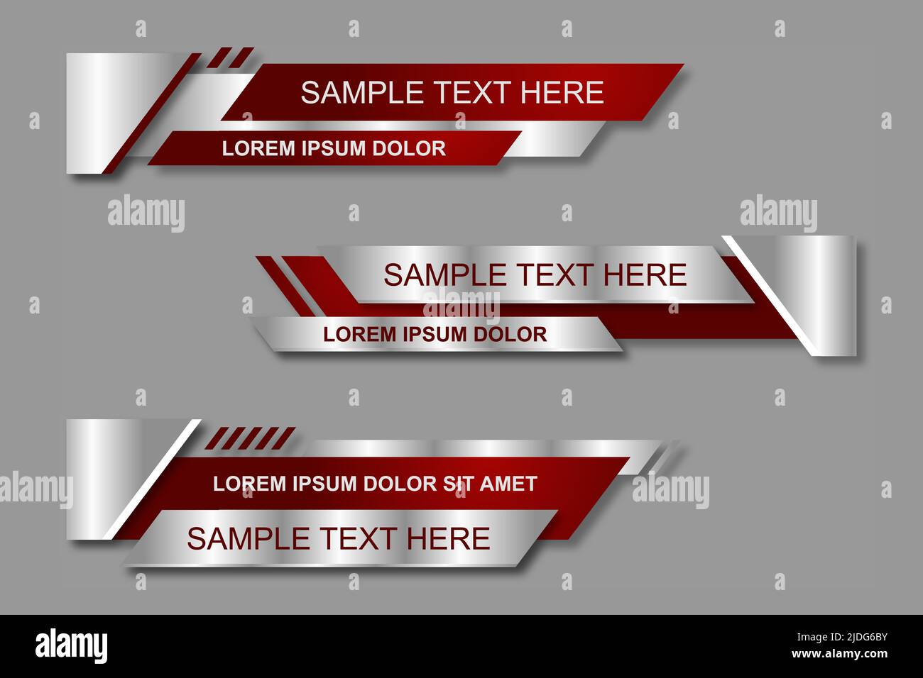 Modern geometric lower third banner template design. Colorful lower ...