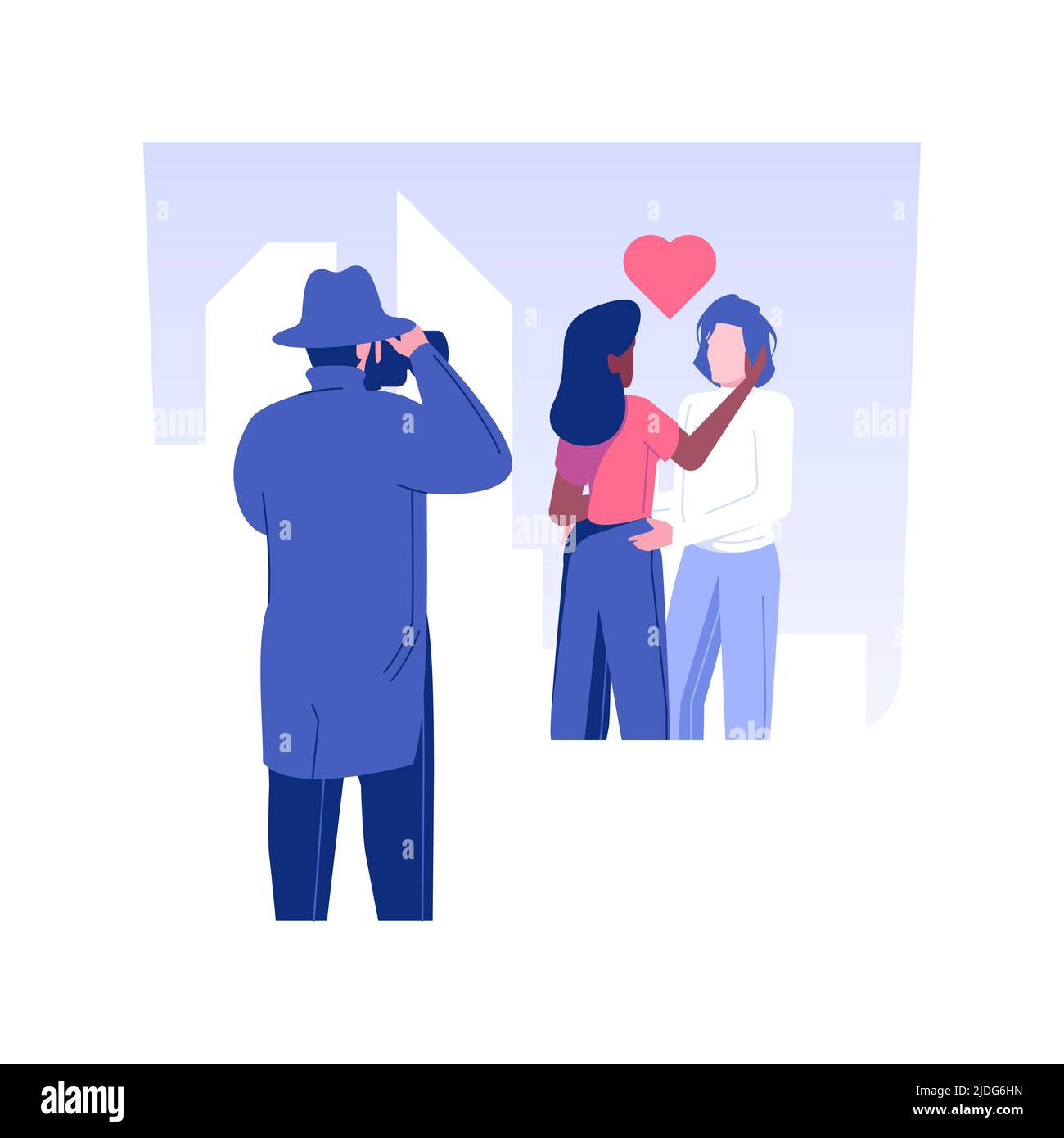 Private detective surveillance isolated concept vector illustration ...