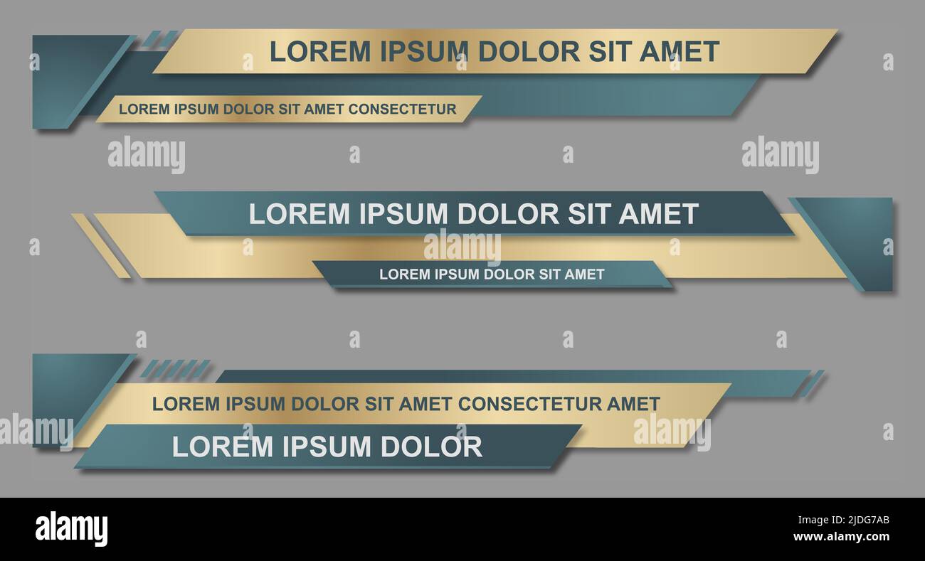 Modern geometric lower third banner template design. Colorful lower ...