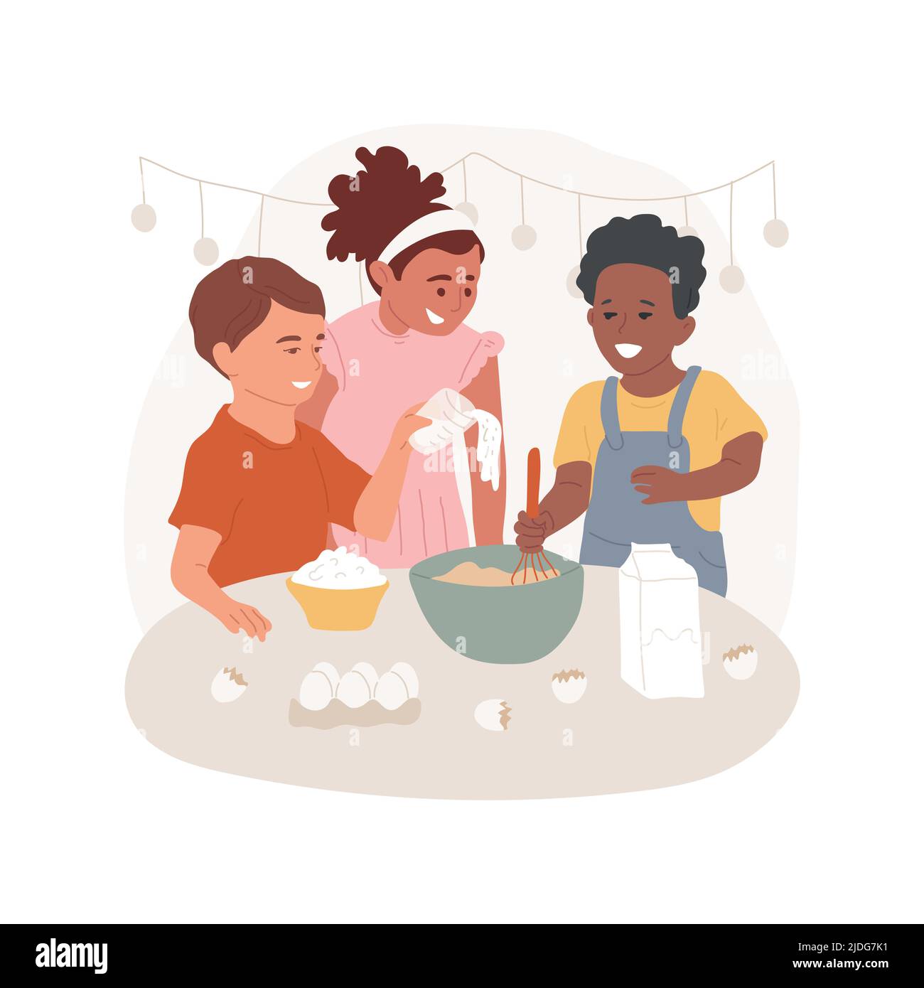 Simple cooking skills isolated cartoon vector illustration. Healthy ...