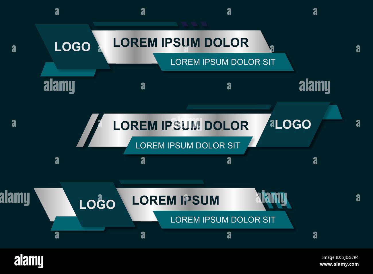 Modern geometric lower third banner template design. Colorful lower ... Modern geometric lower third banner template design. Colorful lower ...