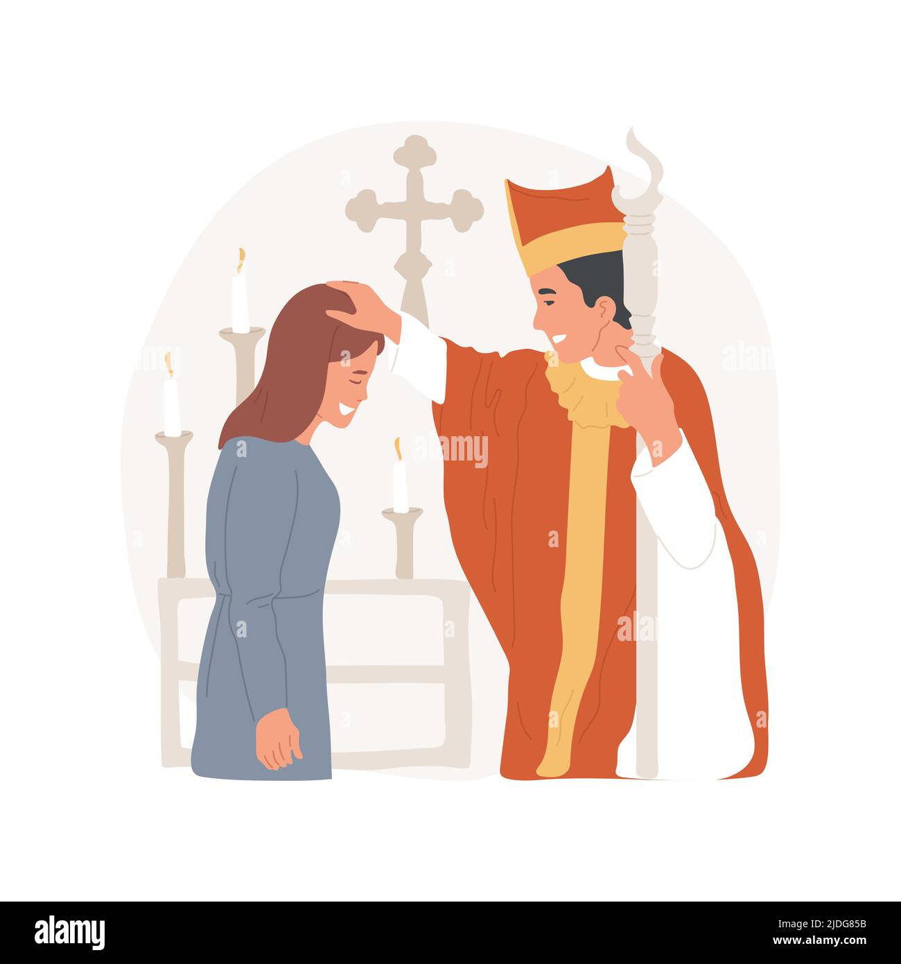 Confirmation isolated cartoon vector illustration. Confirmation in the ...