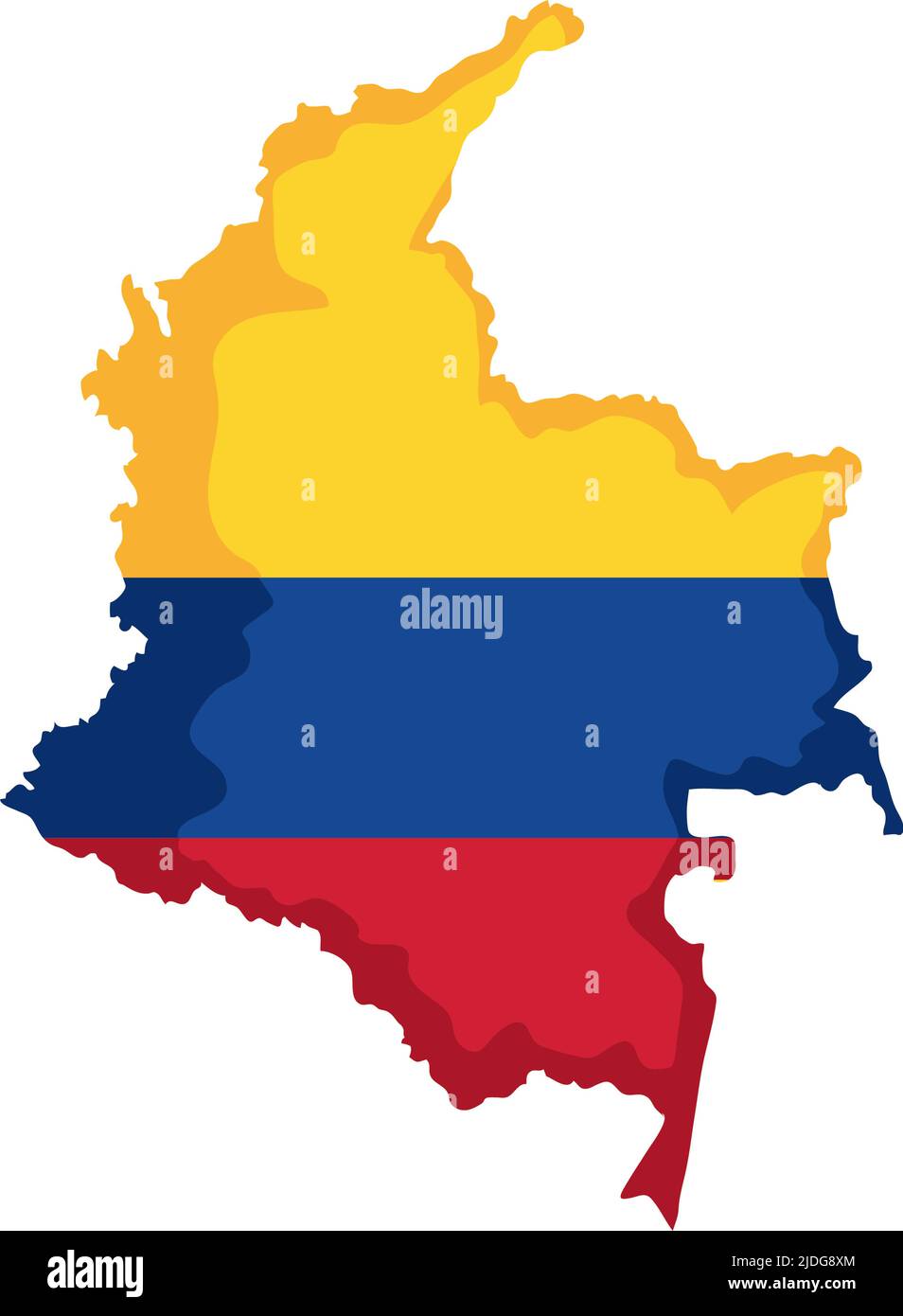 colombian flag in map Stock Vector Image & Art - Alamy