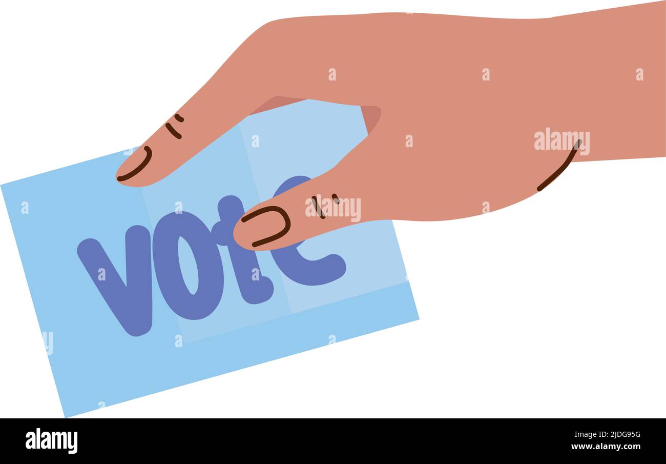hand with democratic vote Stock Vector Image & Art - Alamy
