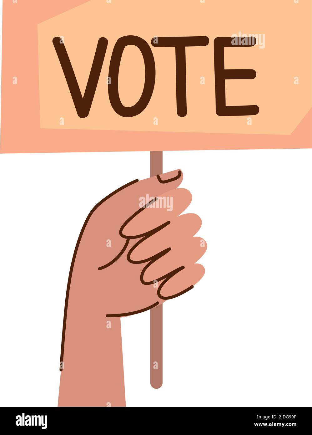 hand with vote banner Stock Vector Image & Art - Alamy