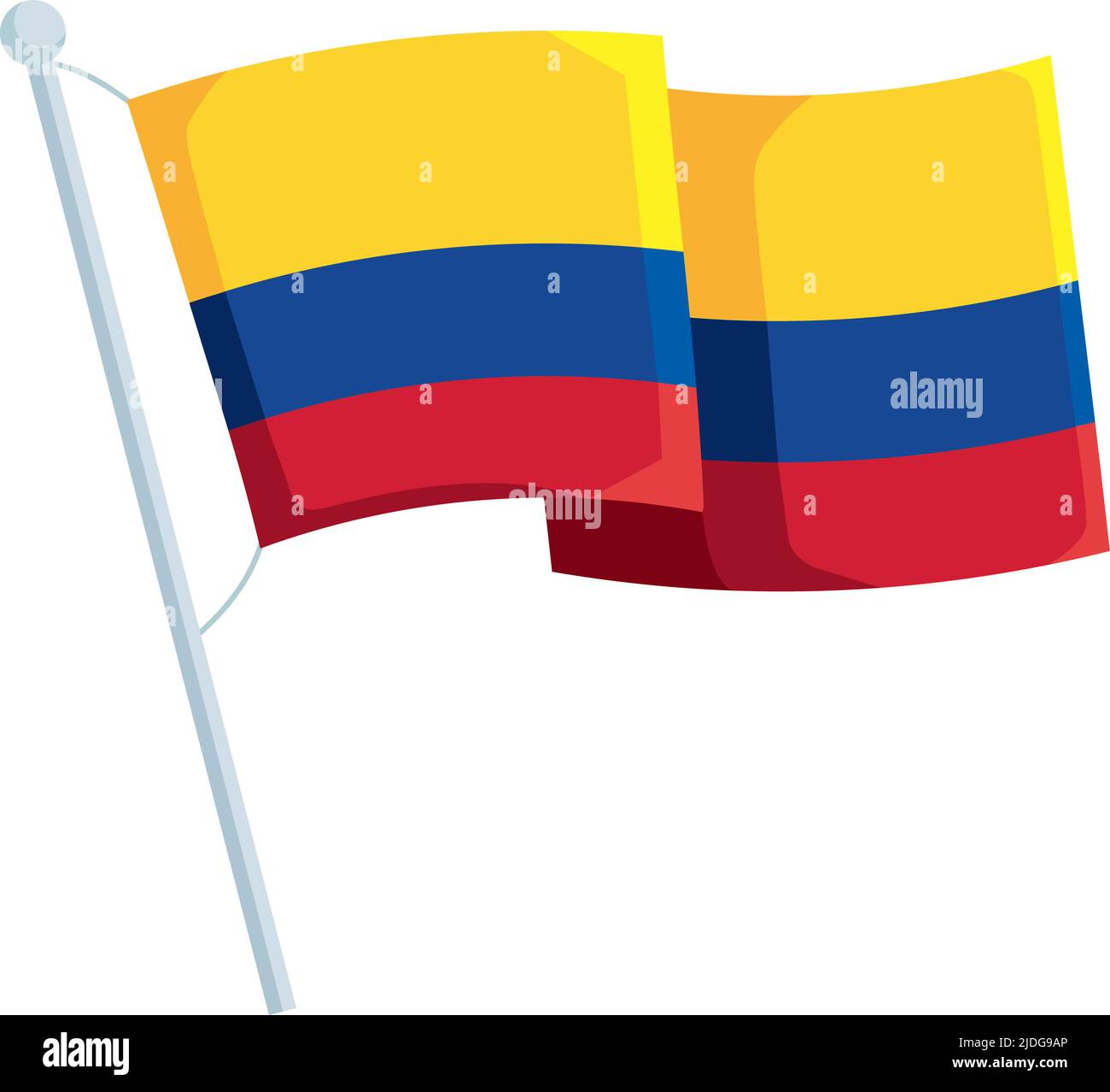 colombian flag in pole Stock Vector Image & Art - Alamy