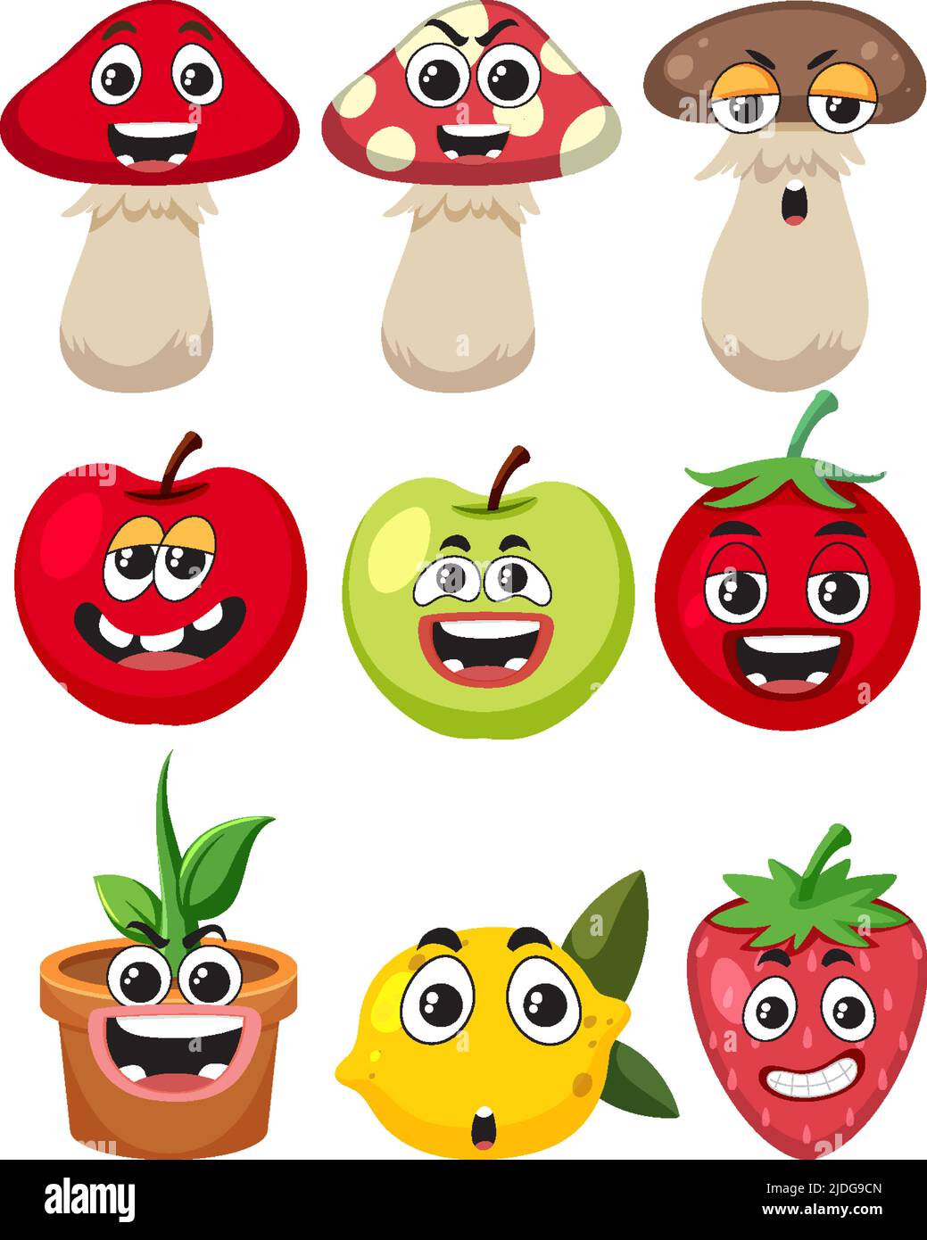Cartoon fruits seamless pattern illustration Stock Vector Image & Art ...