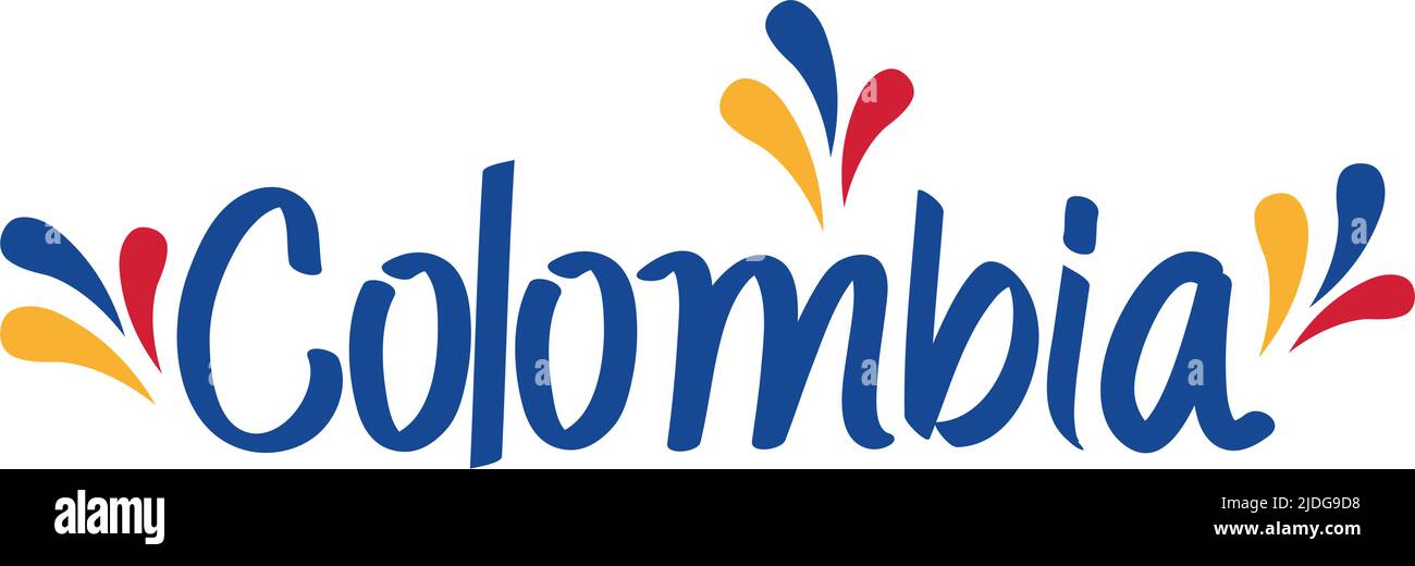 colombia country lettering Stock Vector Image & Art - Alamy