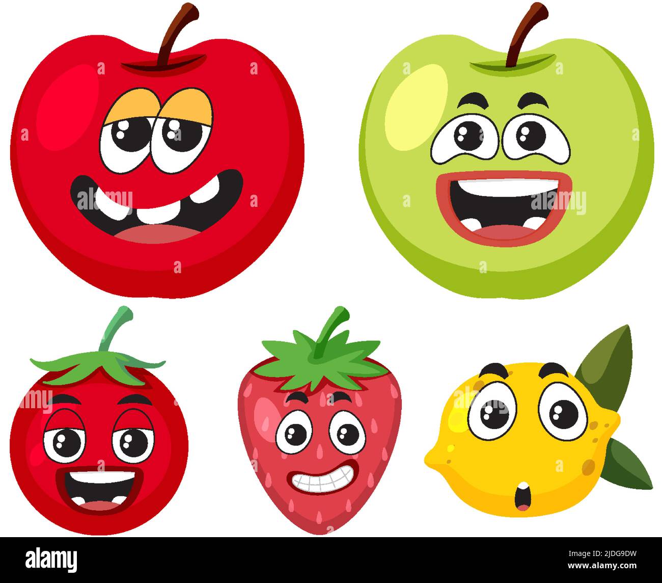 Cartoon fruits seamless pattern illustration Stock Vector Image & Art ...