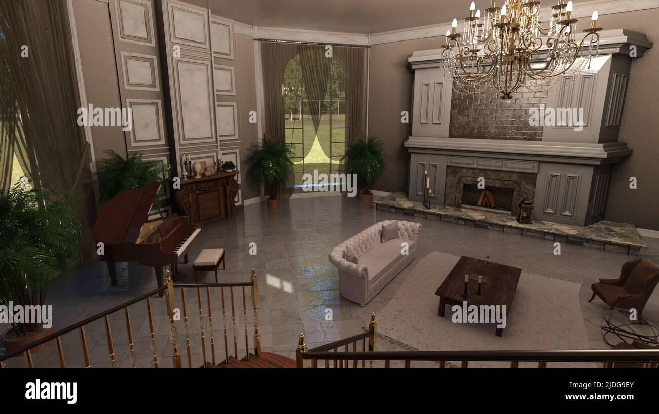 Large residential foyer hi-res stock photography and images - Alamy