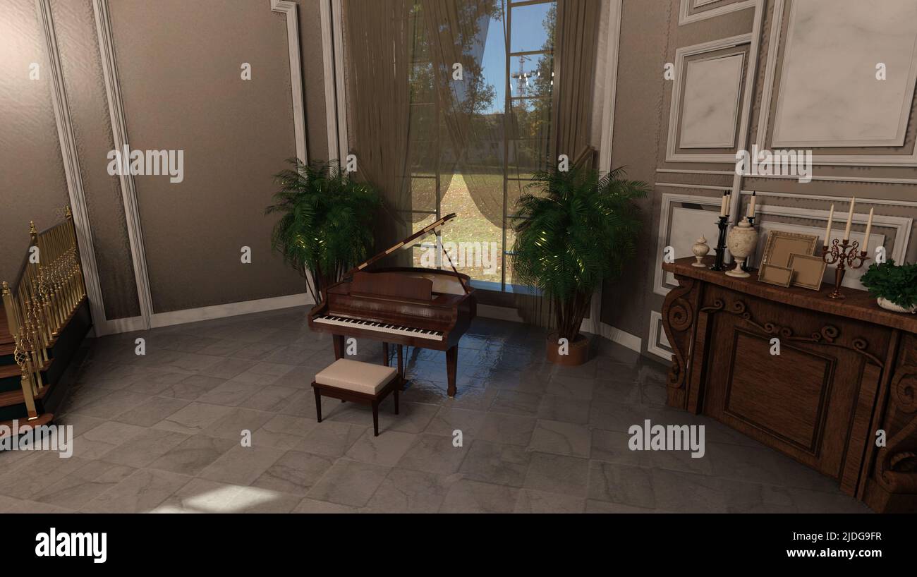 Large residential foyer hi-res stock photography and images - Alamy