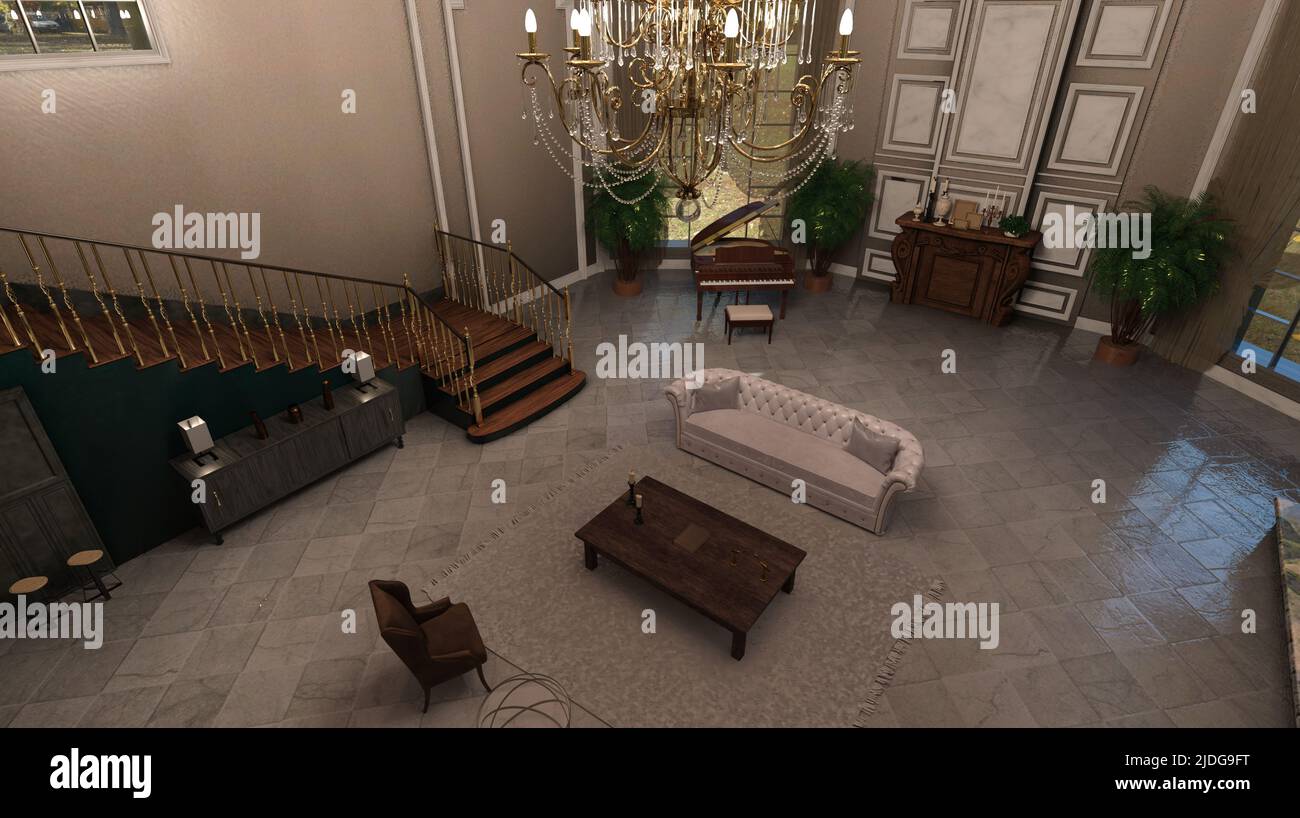 Large residential foyer hi-res stock photography and images - Alamy