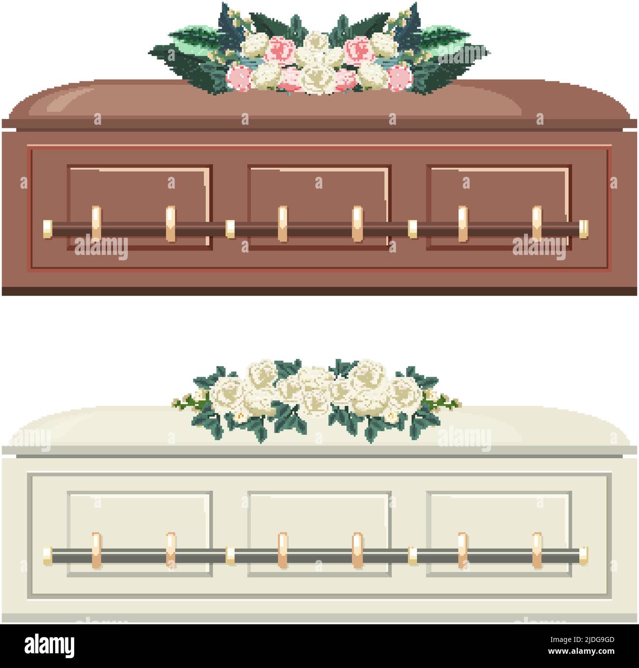 Set of different coffins illustration Stock Vector Image & Art - Alamy