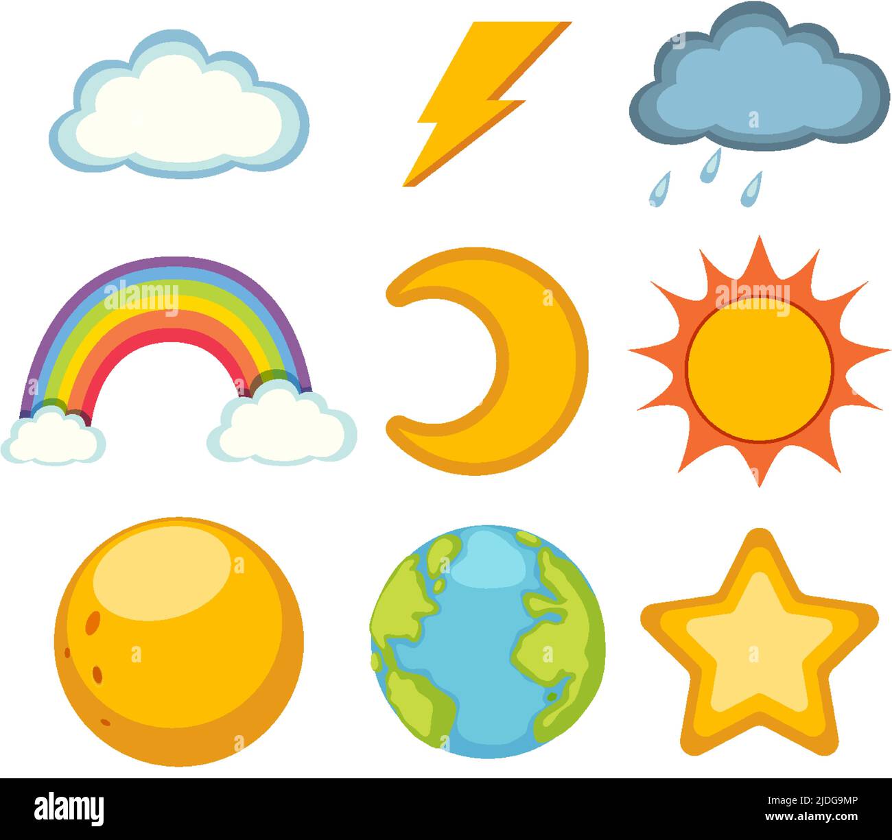 Different weather icons set illustration Stock Vector Image & Art - Alamy