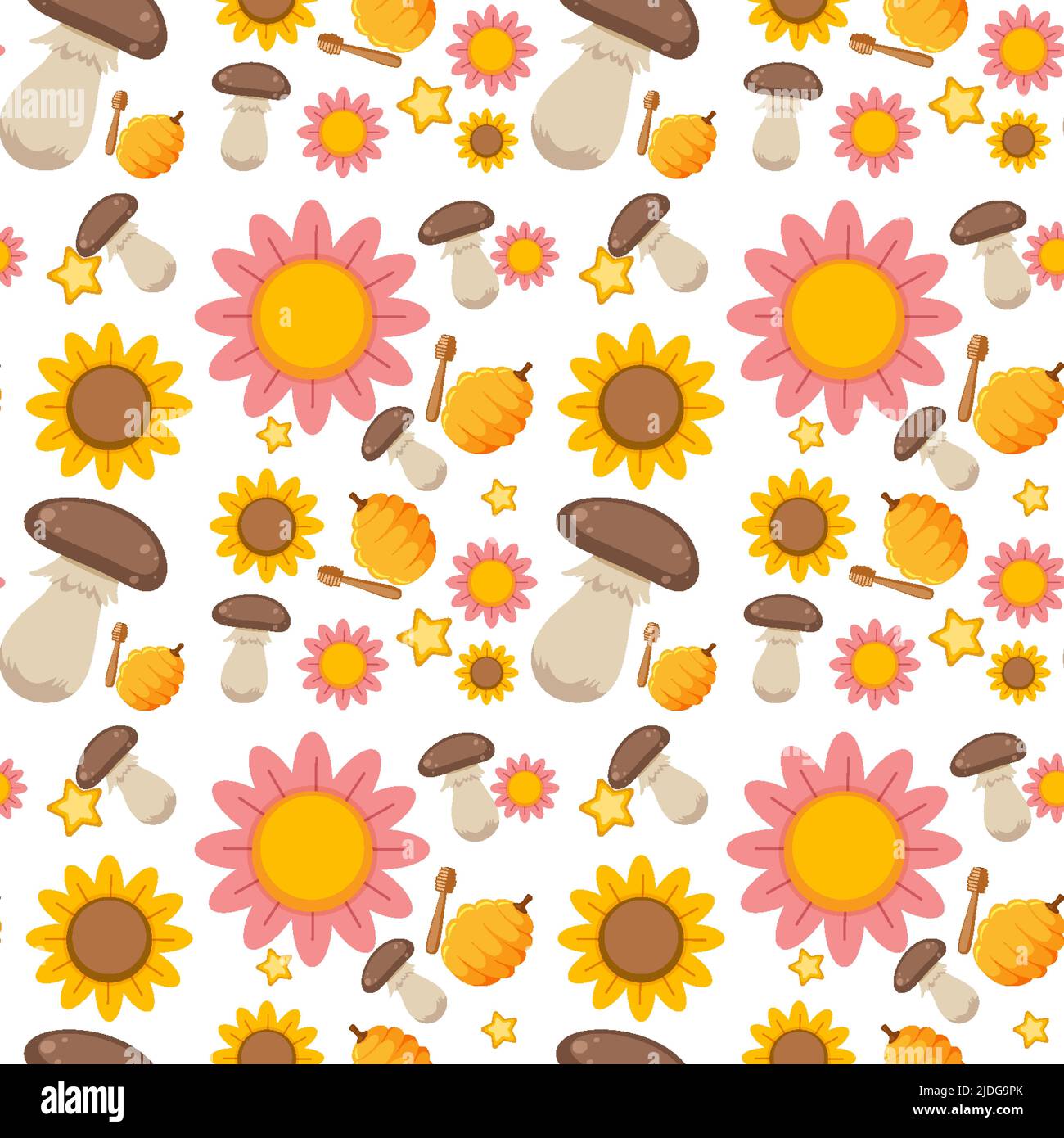 Cute cartoon seamless pattern illustration Stock Vector Image & Art - Alamy