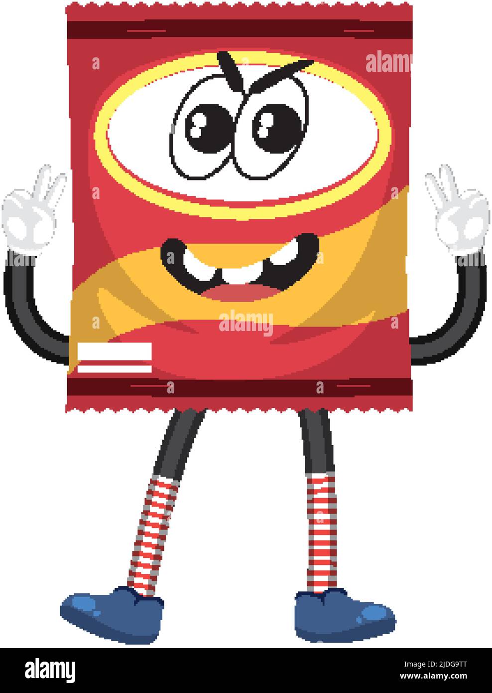 Snack bag with facial expression illustration Stock Vector Image & Art ...