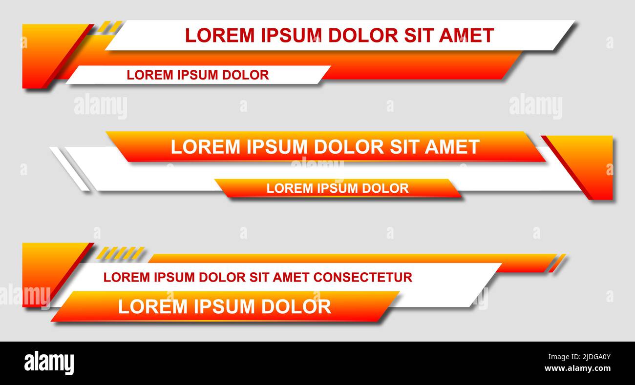 Set futuristic lower thirds set template vector. Template layout design ...