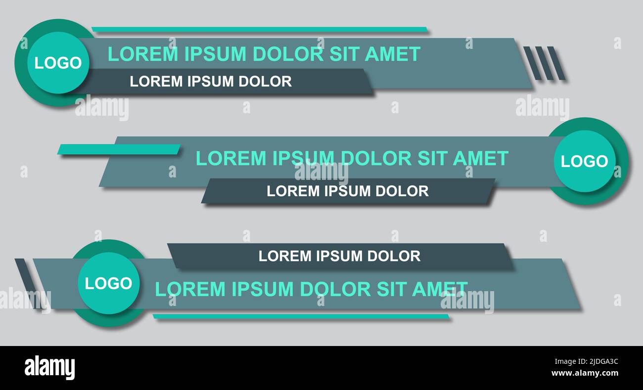 Set futuristic lower thirds set template vector. Template layout design ...