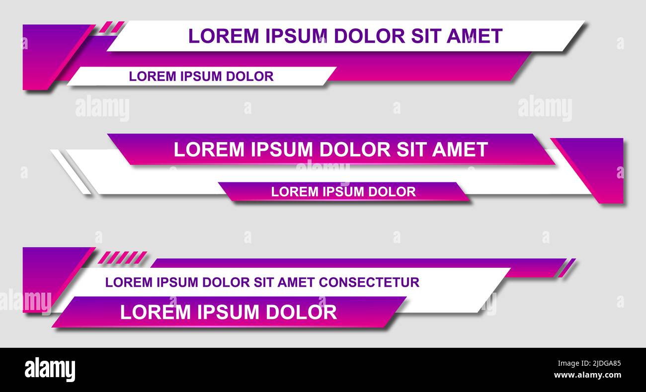 Set futuristic lower thirds set template vector. Template layout design ...