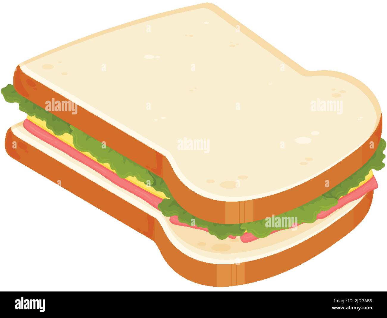 Sandwich in cartoon style illustration Stock Vector Image & Art - Alamy