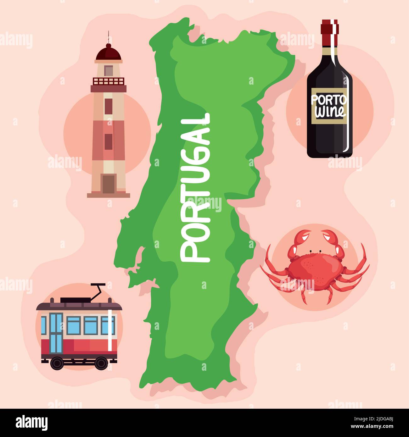 five portugal country icons Stock Vector Image & Art - Alamy