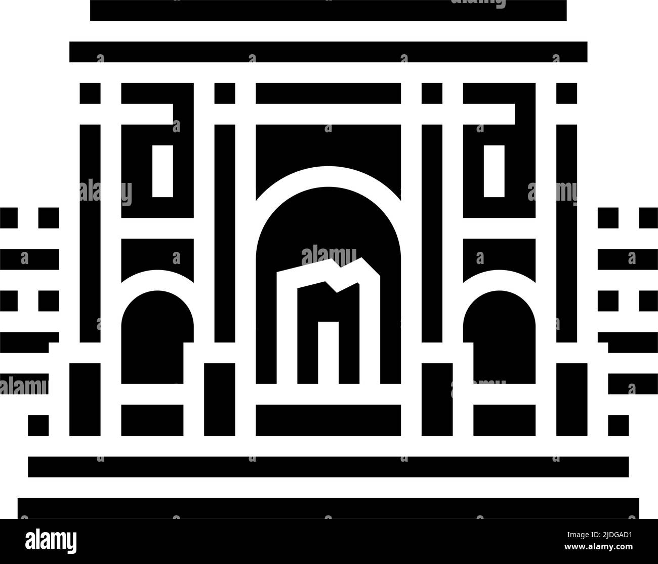 carthage historic building glyph icon vector illustration Stock Vector ...