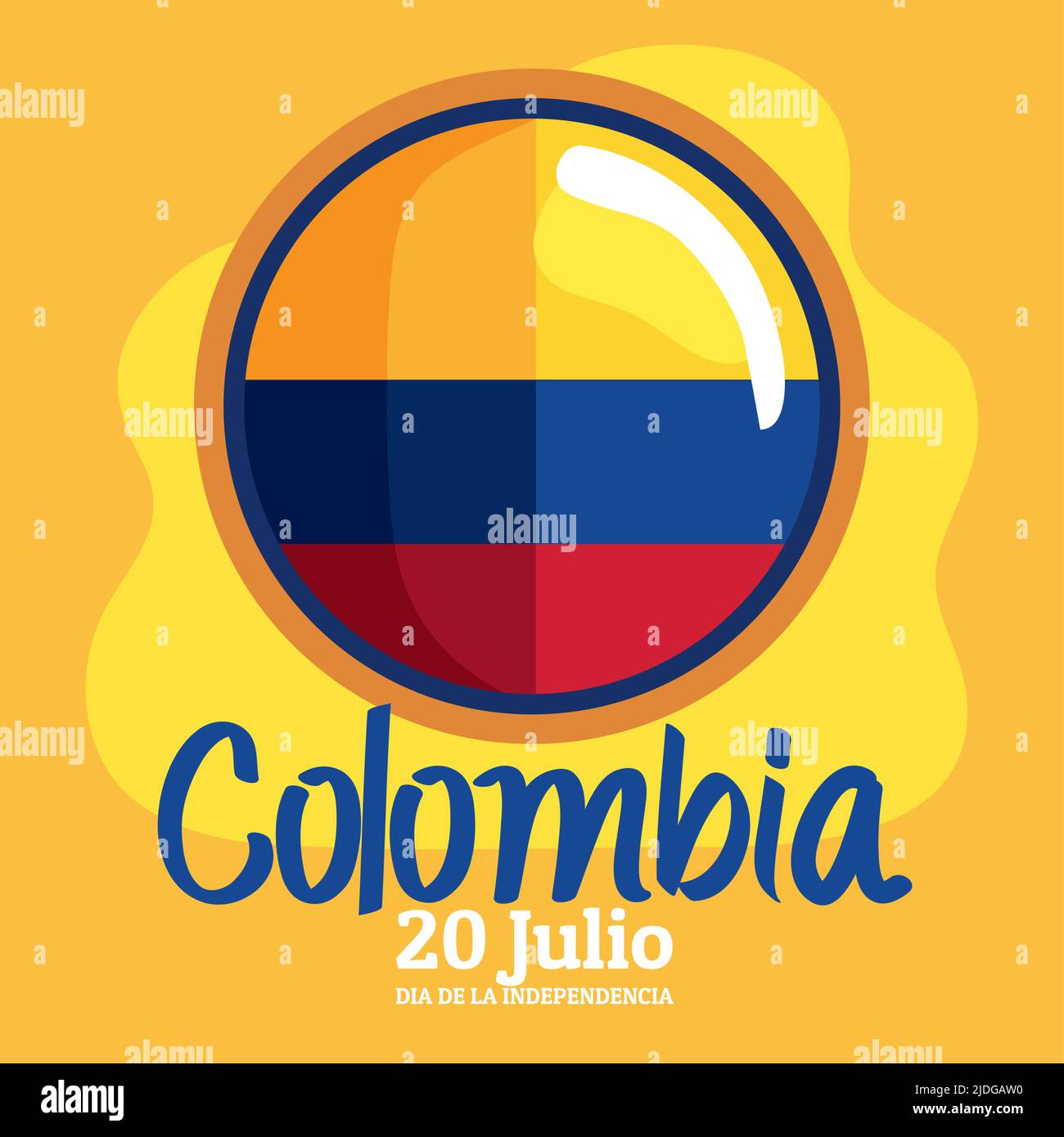 colombia independence lettering card Stock Vector Image & Art - Alamy