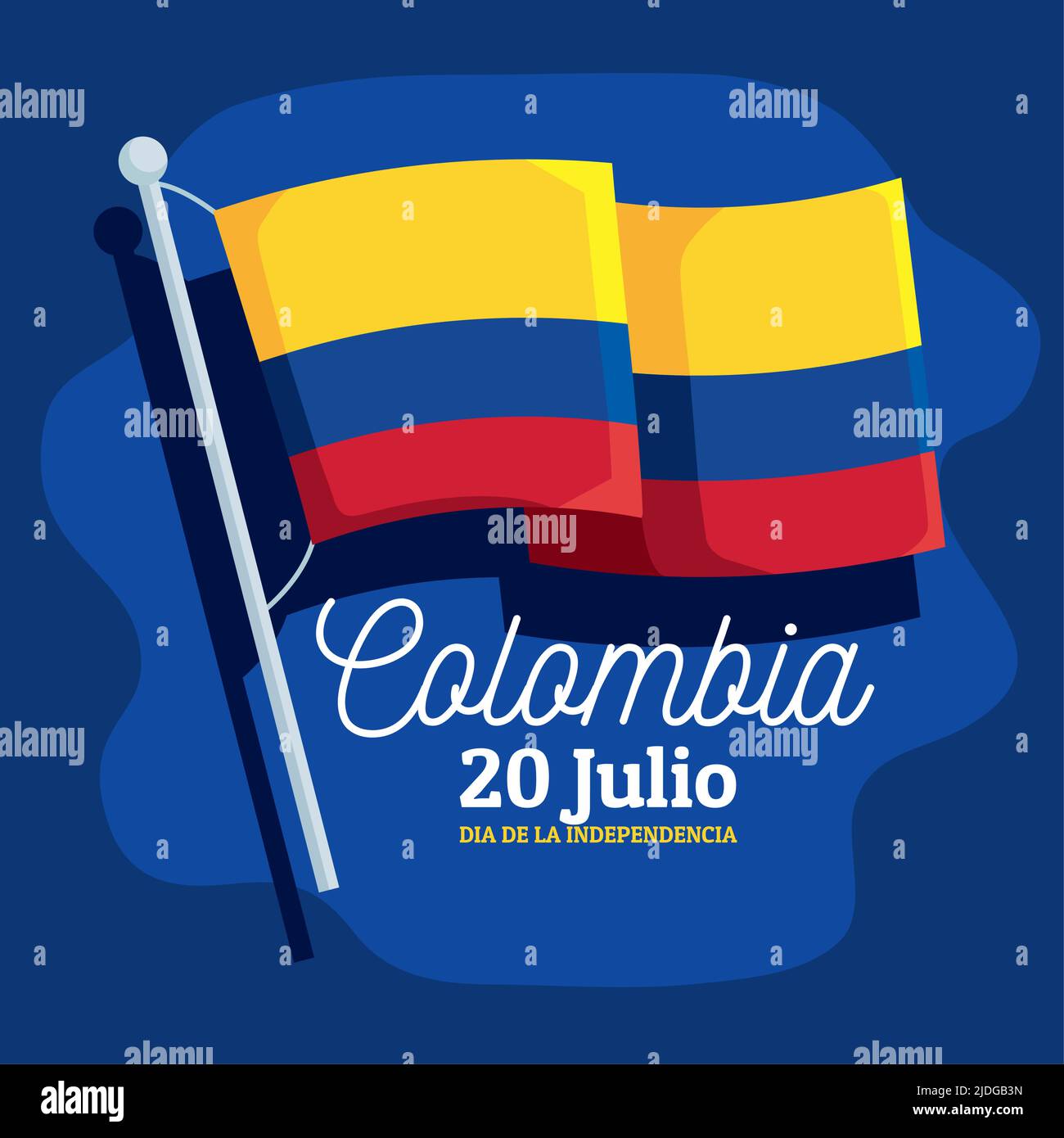 colombia independence day postcard Stock Vector Image & Art - Alamy
