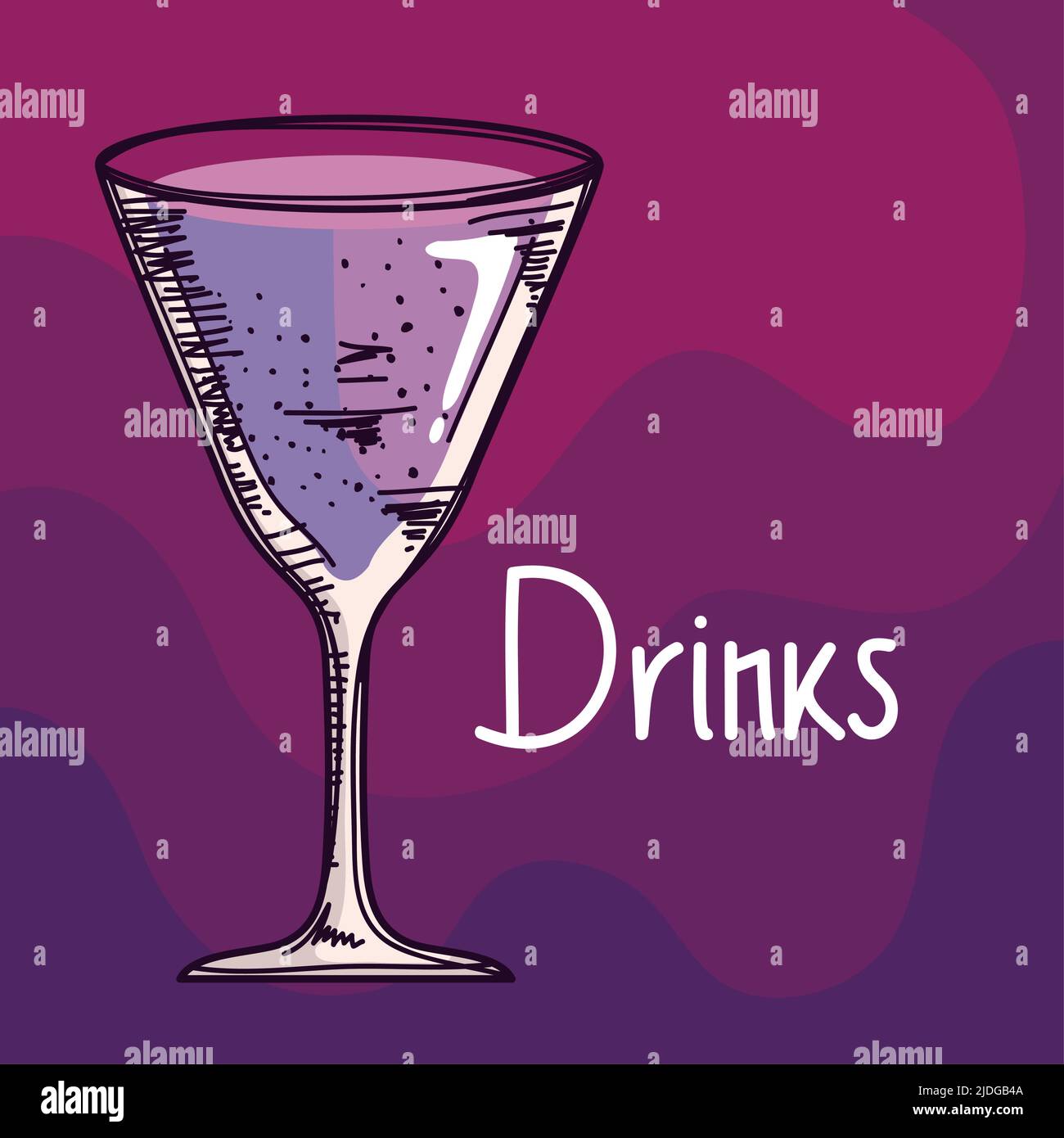 Purple cup cocktail Stock Vector Images - Alamy