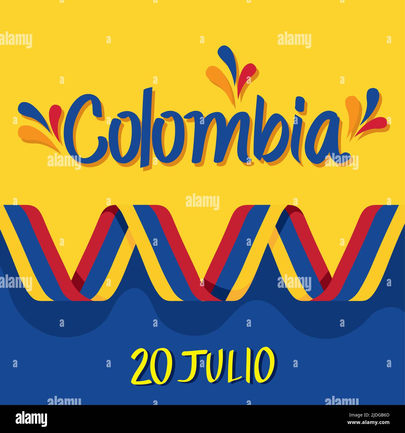 colombia independence day lettering Stock Vector Image & Art - Alamy