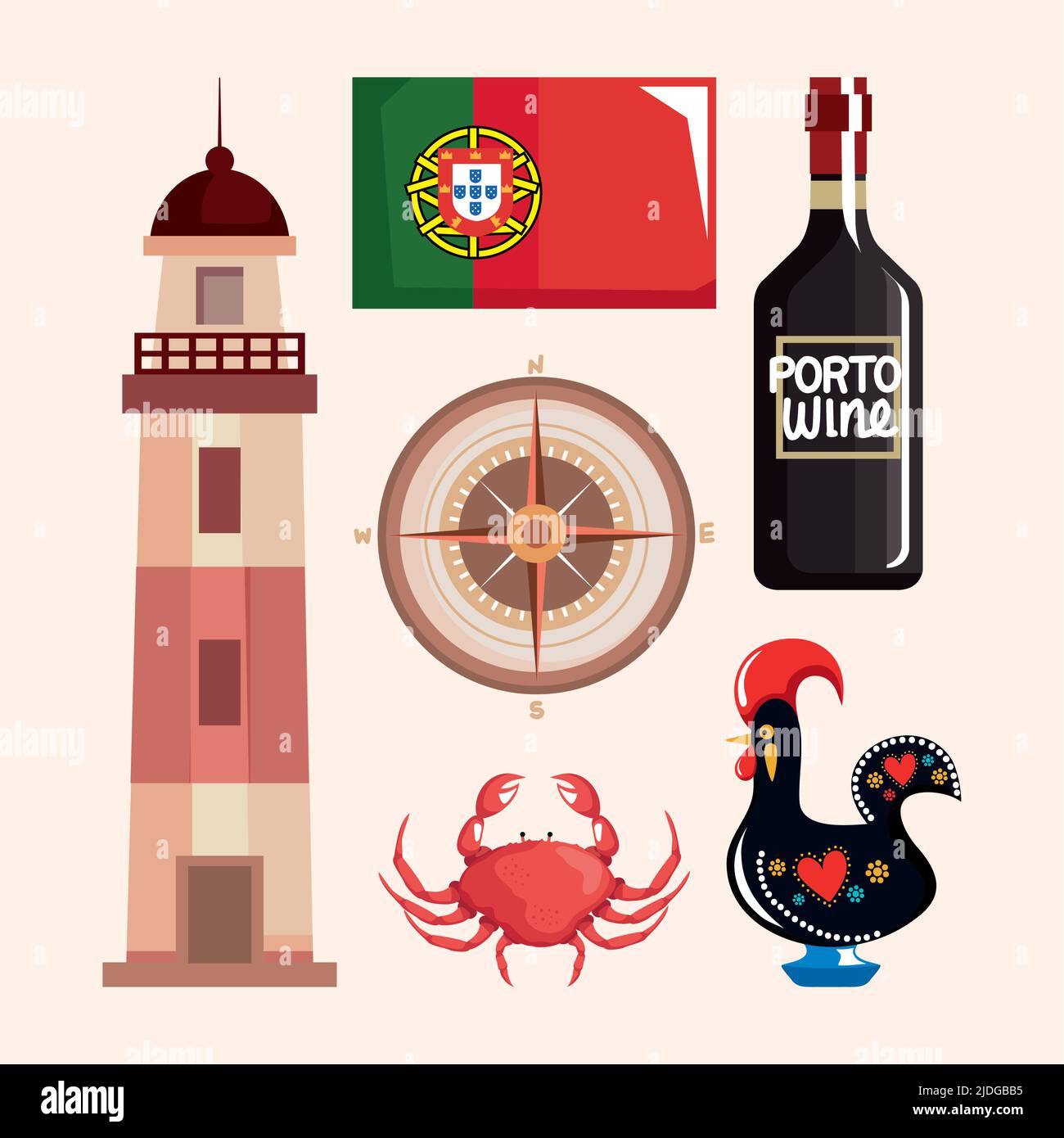 six portugal country icons Stock Vector Image & Art - Alamy
