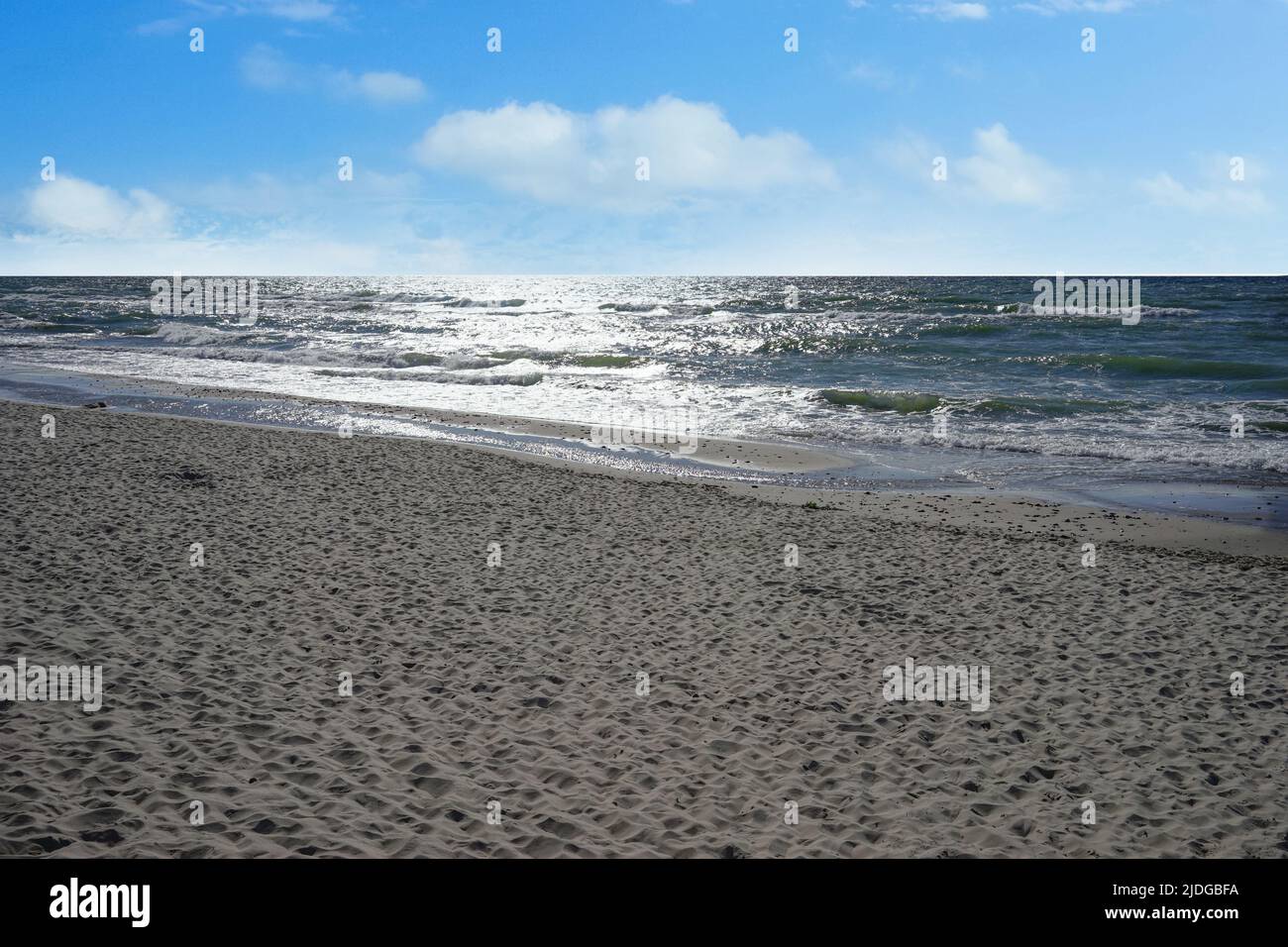 Deserted seascape on the Baltic sea and sand dunes Stock Photo - Alamy