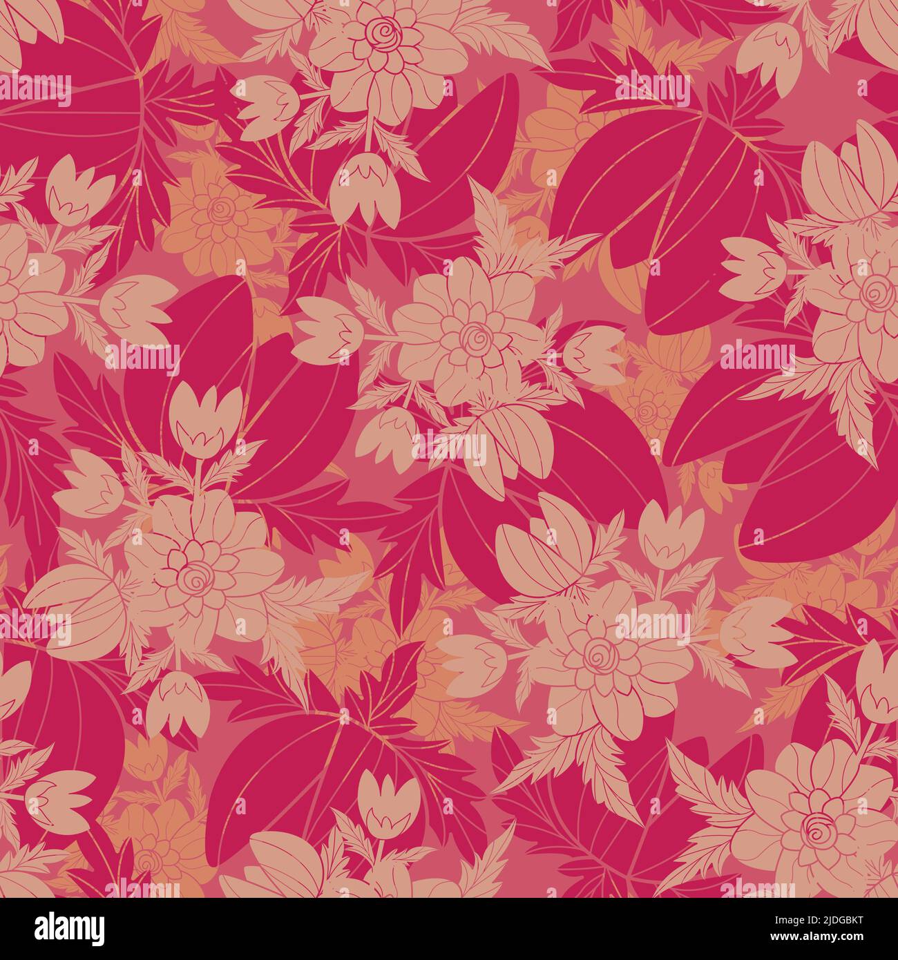 Pink Floral Fabric Texture