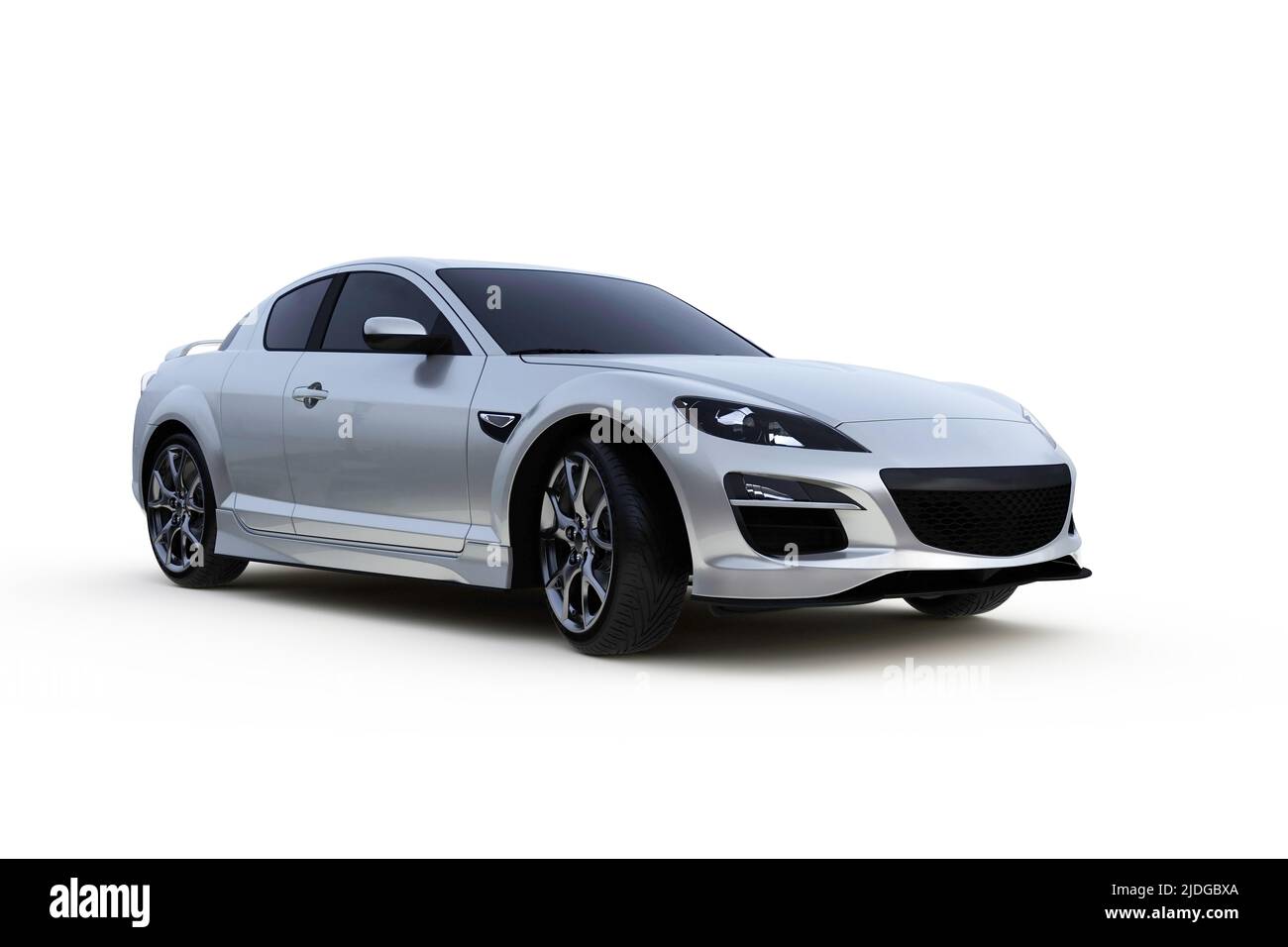 Car isolated on white background, 3D rendering Stock Photo - Alamy