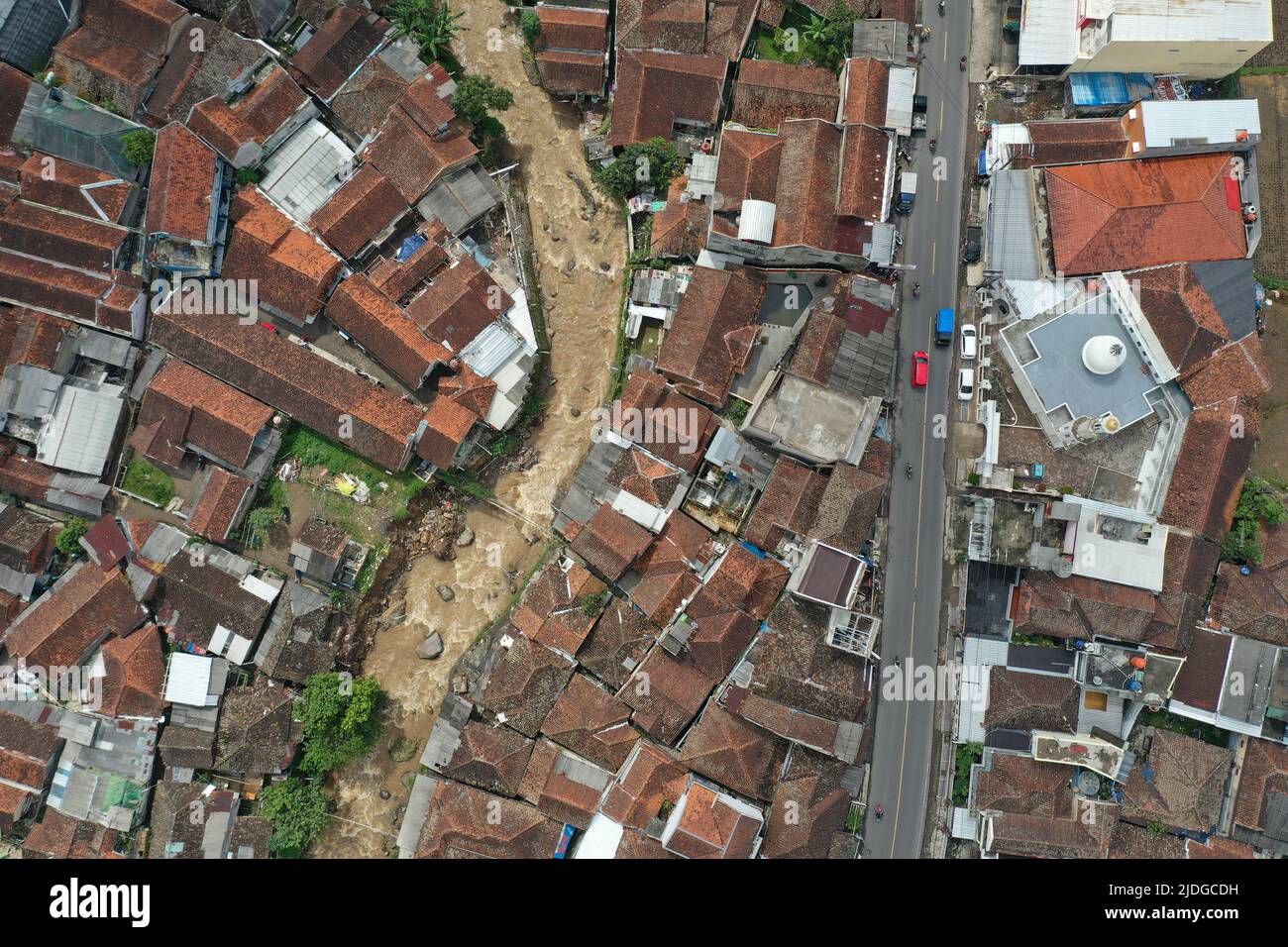 Aerial view of southern of Bandung, West Java Stock Photo - Alamy
